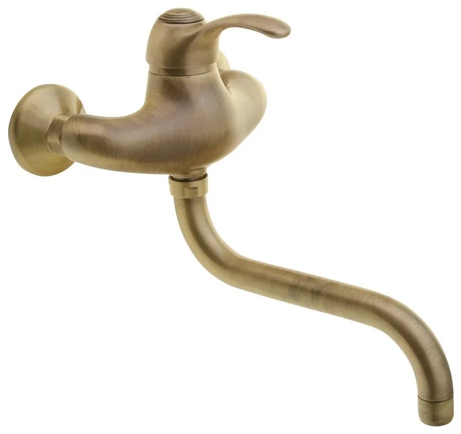 Sapho Kirké KI15B dřezová baterie nástěnná 150 mm páková bronz