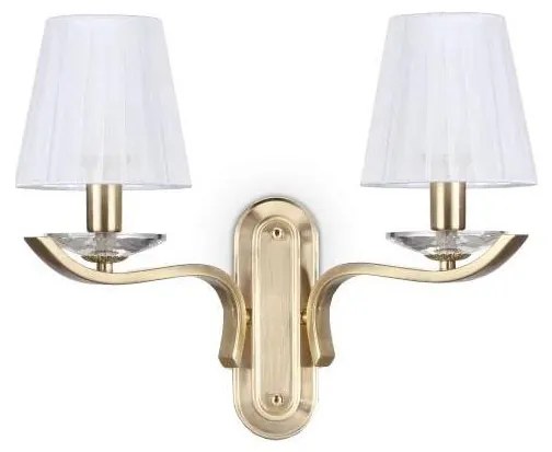 Ideal Lux - Křišťálová nástěnná lampa PEGASO 2xE14/28W/230V zlatá