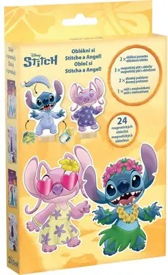 JIRI MODELS Magnetické oblékání s omalovánkou Lilo Stitch / 3 archy o
