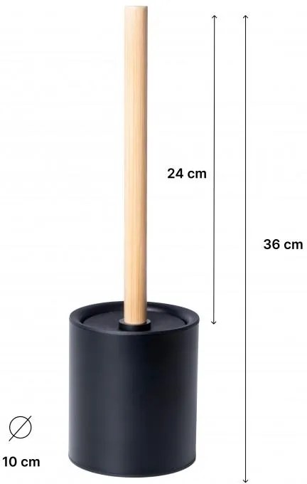 Erga Selina, WC kartáč na postavení, černá-hnědá, ERG-YKA-CH.SELINA-BLK