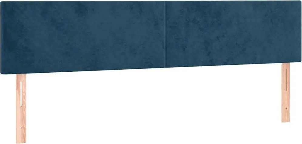 Box spring postel s matrací tmavě modrá 180x200 cm samet 3141201