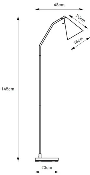 Markslöjd 108889 - LED Stmívatelná stojací lampa FUNIL LED/4,9W/230V černá