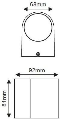 ACA Lighting Zahradní nástěnné LED svítidlo DASA 4W/230V/3000K/230Lm/40°/IP54, tmavě šedé