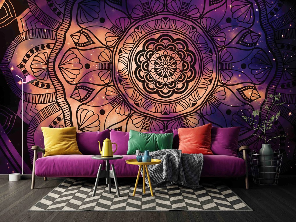 Malvis ® Tapeta Mandala Ultra Violet Vel. (šířka x výška): 144 x 105 cm