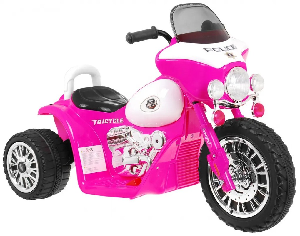 Tomido Dětská elektrická motorka Harley 6V růžová