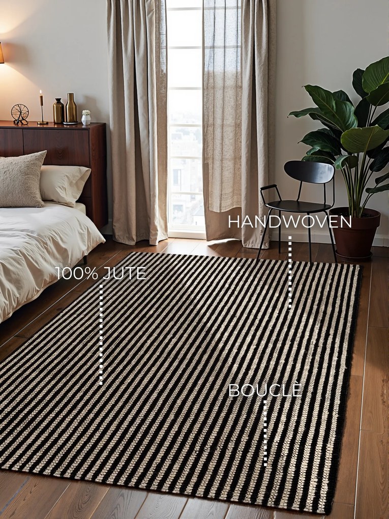ELLE Decoration, Kusový koberec Harvest 106337 Black z kolekce Elle, 160x230, černobílá, chodba / předsíň