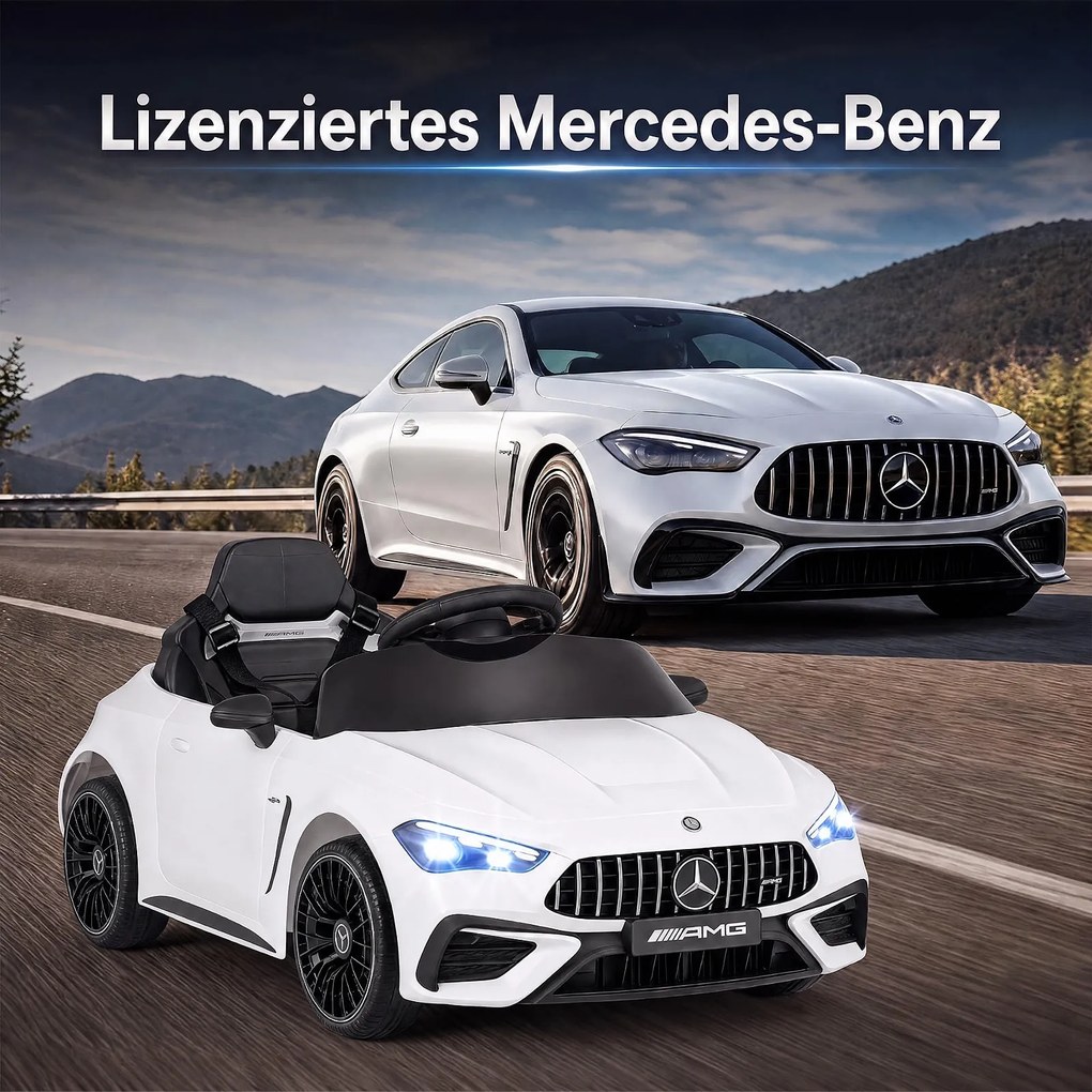 Costway Dětské elektrické autíčko 12 V Mercedes-AMG dětské auto s LED světly