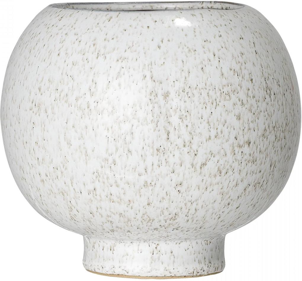 Bloomingville Keramický obal na květináč Nature Stoneware, béžová barva, krémová barva, keramika