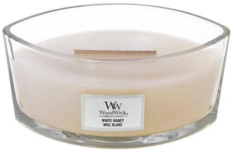 Svíčka oválná váza  WoodWick  454g - Bílý med