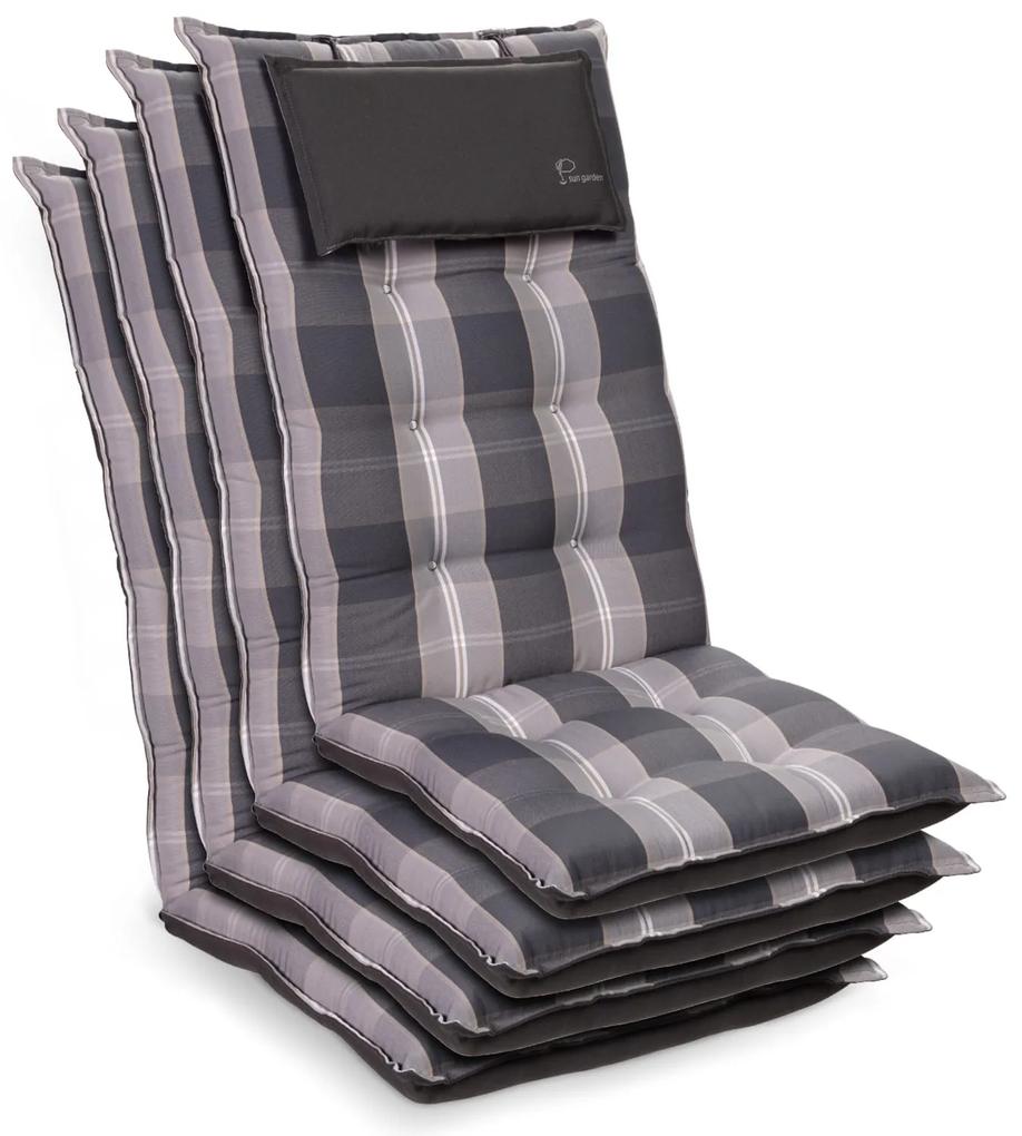 Sylt, čalouněná podložka, podložka na židli, podložka na výše polohovací křeslo, polštář, polyester, 50 × 120 × 9 cm, 4 x sedák
