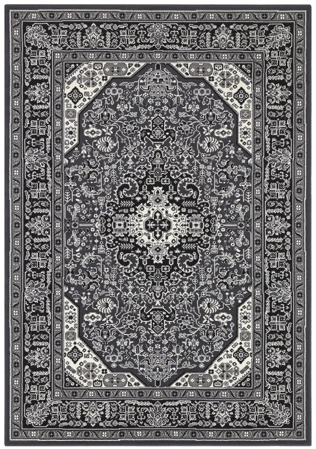 Nouristan - Hanse Home koberce Kusový koberec Mirkan 104436 Dark-grey - 160x230 cm