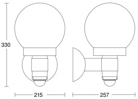 Steinel 657413 - Venkovní senzorové svítidlo L 115 S 1xE27/60W/230V IP44