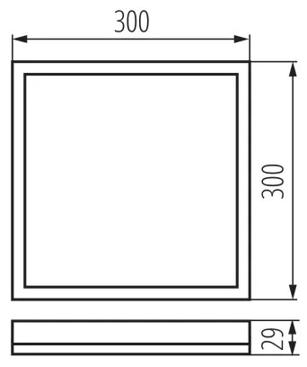 Kanlux 31533 - LED Stropní svítidlo AZPO LED/17,5W/230V 30x30 cm IP54 černá