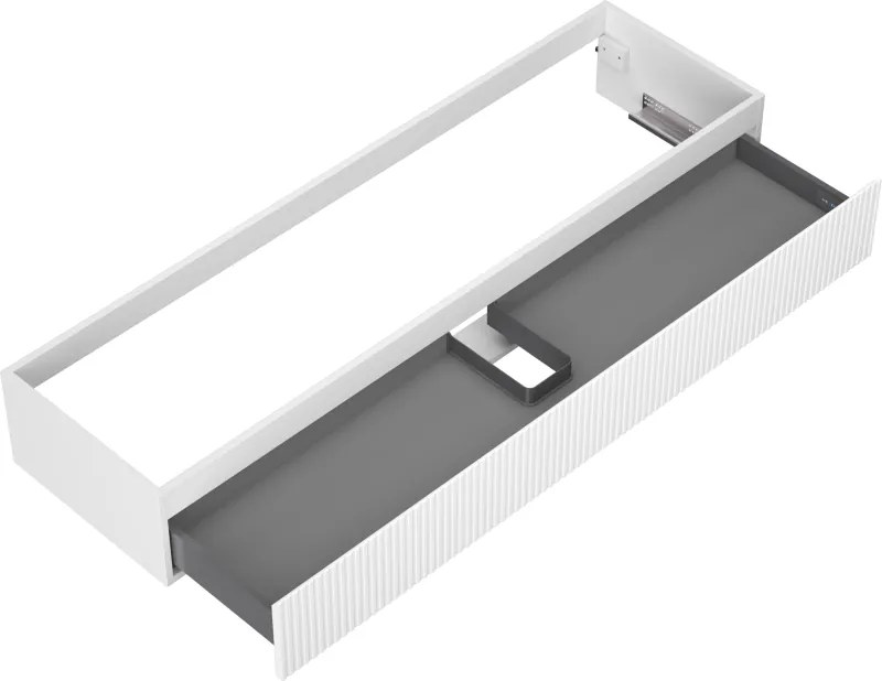 Mexen Rivel, koupelnová skříňka 160 cm, 1 zásuvka, drážkovaná, bílá matná, 91A20-16023-1-BF01