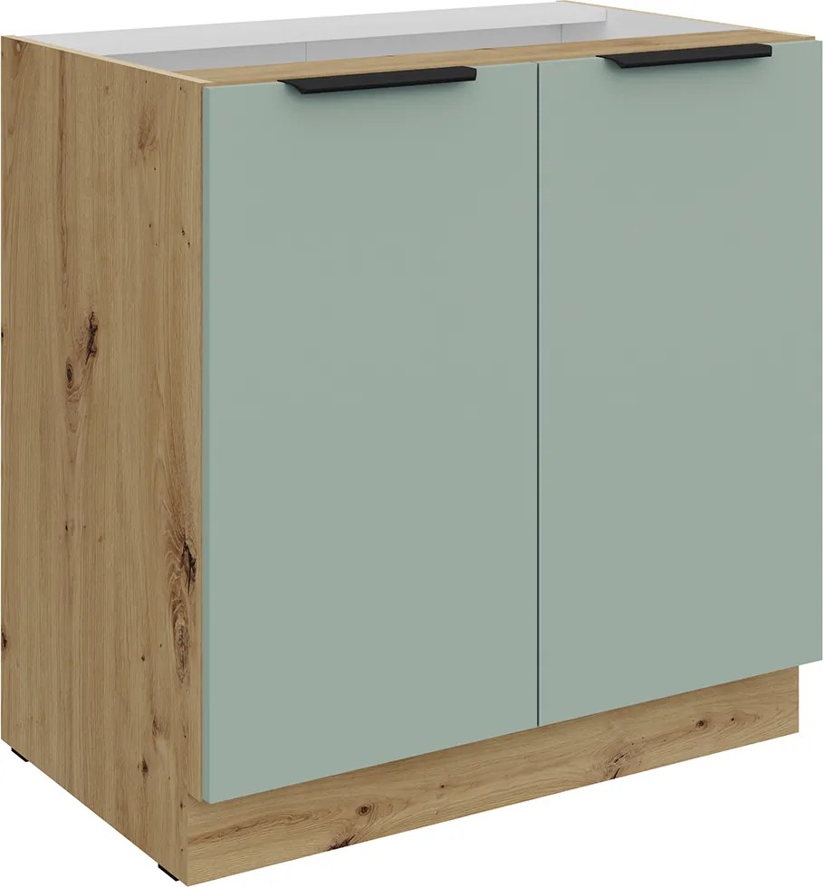 ARIA st | dolní skříňka 80 D 2F policová | 80 cm | ANTI FINGERPRINT povrch | artisan/aquamarine