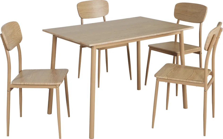 Jídelní set 1+4, dub přírodní, LAMIR