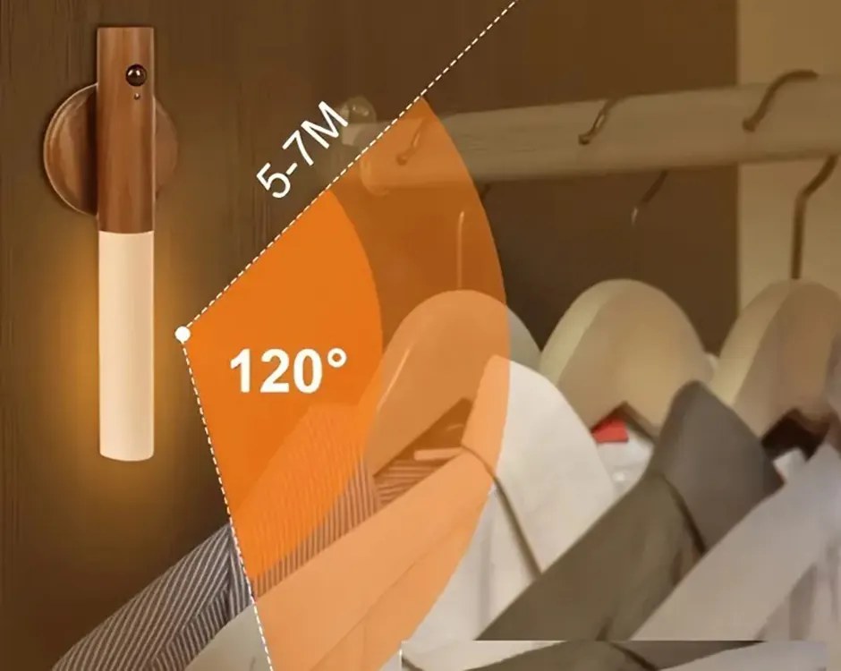 Verk Group Led svítidlo teplé nástěnné svítidlo s detektorem pohybu nástěnný magnet