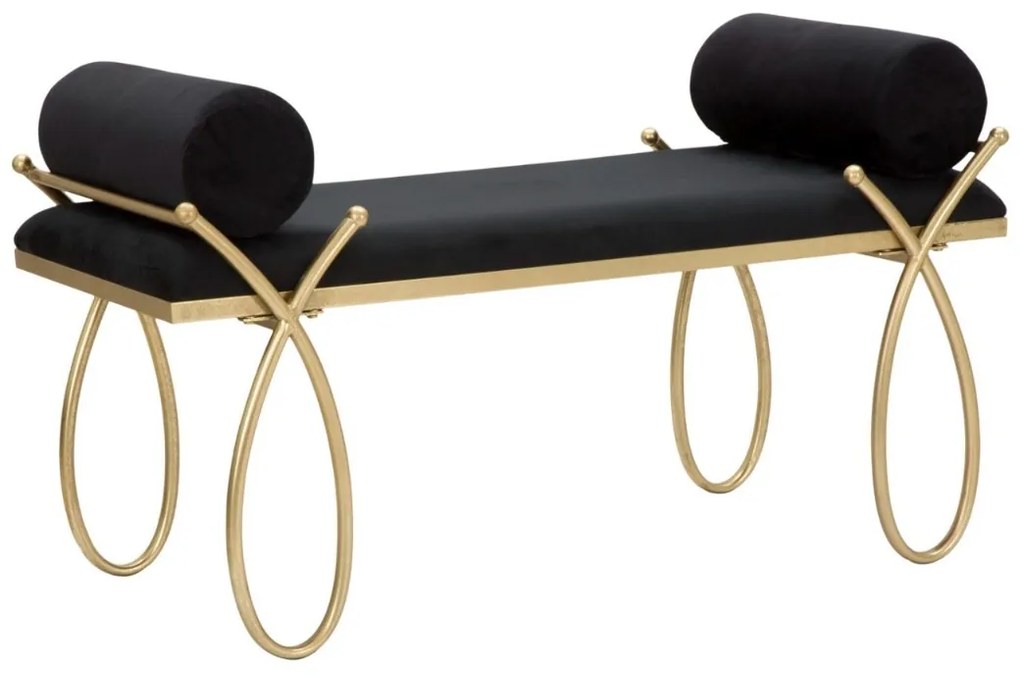 Designová lavice Nancilea 112,5 cm černá
