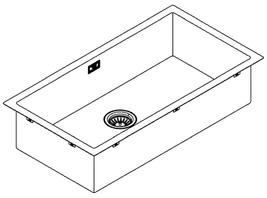 GROHE 31580SD1 - Kuchyňský dřez K700 864 × 464 mm nerez