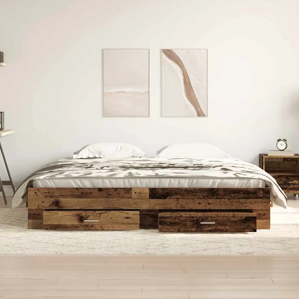 Rám postele Staré dřevo 180 x 200 cm Kompozitní dřevo 3333960