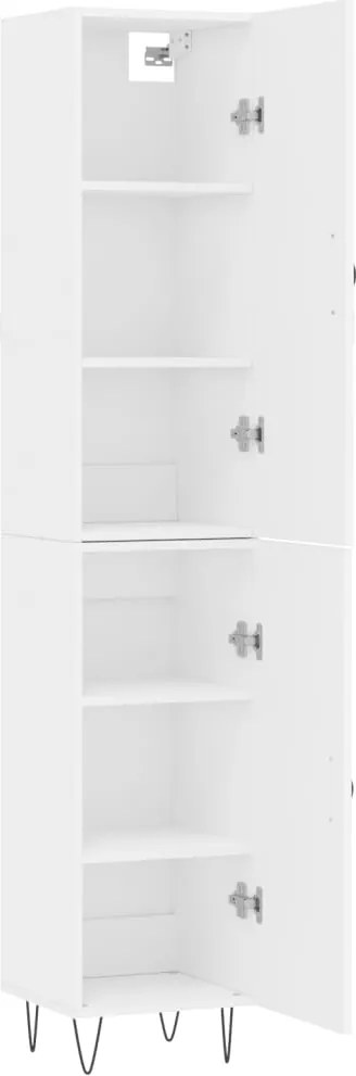Skříň highboard bílá 34,5 x 34 x 180 cm kompozitní dřevo 3198817
