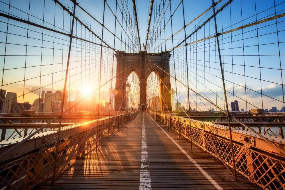 Vícedílný obraz Brooklynský Most V New Yorku Nedostatek Nedostatek Plátno Canvas 90x60
