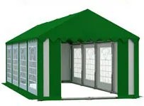 Bestent Partystan 4x8m - Premium - ocelová trubková konstrukce, bílo-zelený,zelená střecha