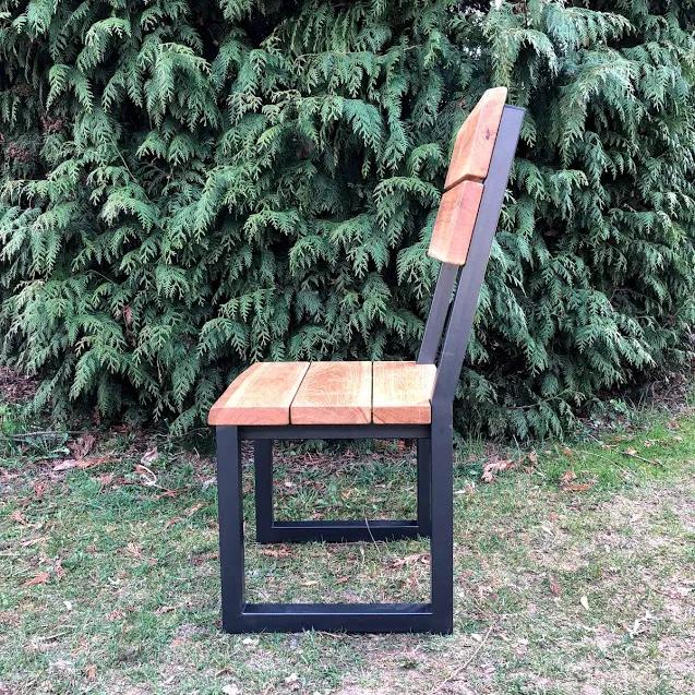 KULHÁNEK Zahradní židle s kovovou konstrukcí Odstín nátěru: individuální, Odstín podnože: bílá - RAL 9010