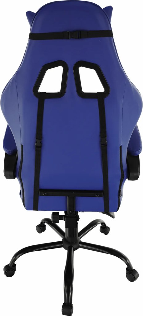 Kancelářské/herní křeslo, modrá/červená/bílá, CAPTAIN NEW