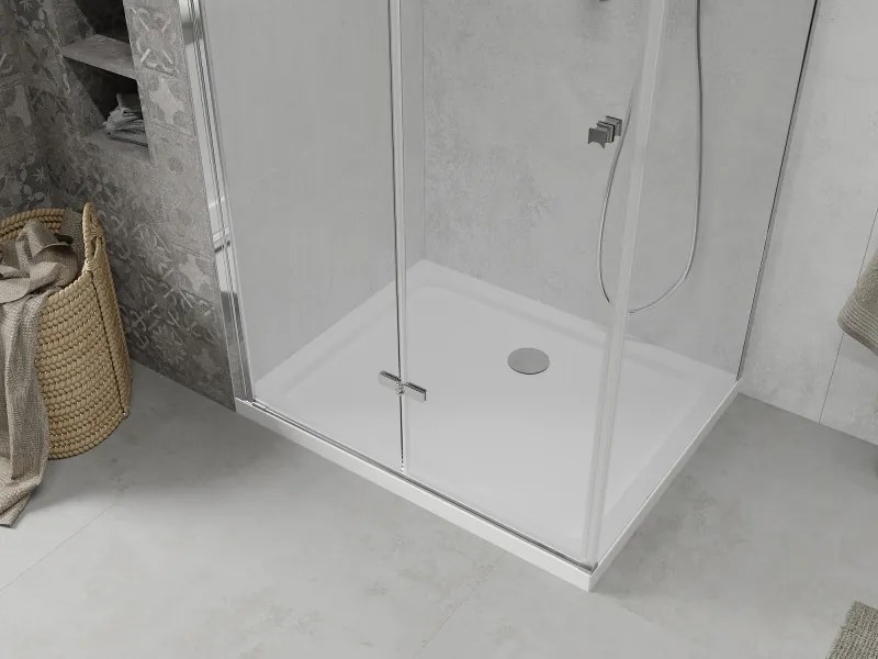 Mexen Lima sprchový kout 120x100cm, 6mm sklo, chromový profil - čiré sklo + Slim sprchová vanička - 856-120-100-00-00-4010