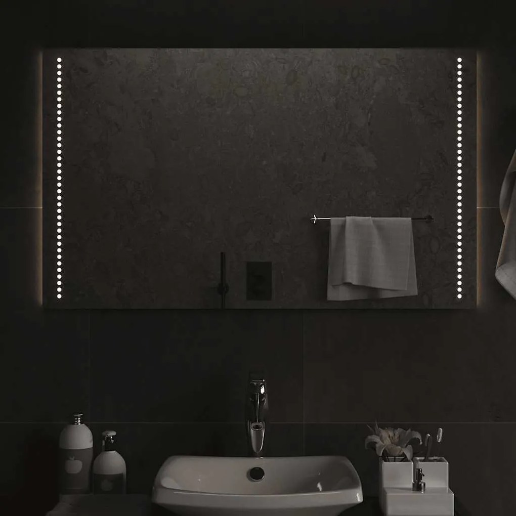 Koupelnové zrcadlo s LED osvětlením 100x60 cm 151736