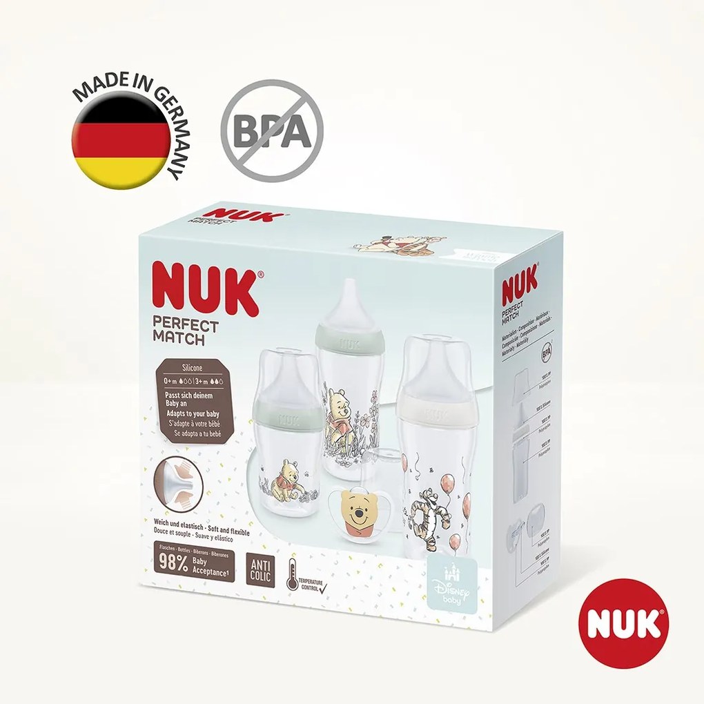 NUK Perfect Match Disney Mickey Winnie the Pooh Set