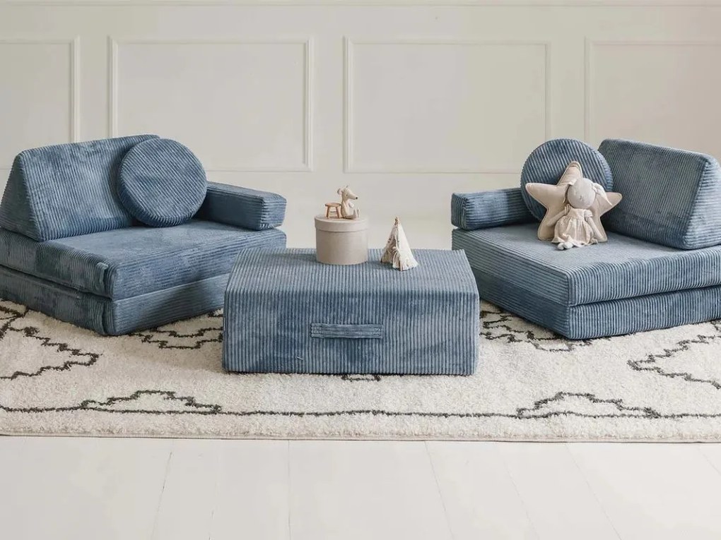 Velký multifunkční skládací bunkr z manšestru SOFA PURE Zvolte barvu: Tmavě zelená