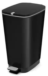 Plastový odpadkový koš Chic, objem 60 l, černý