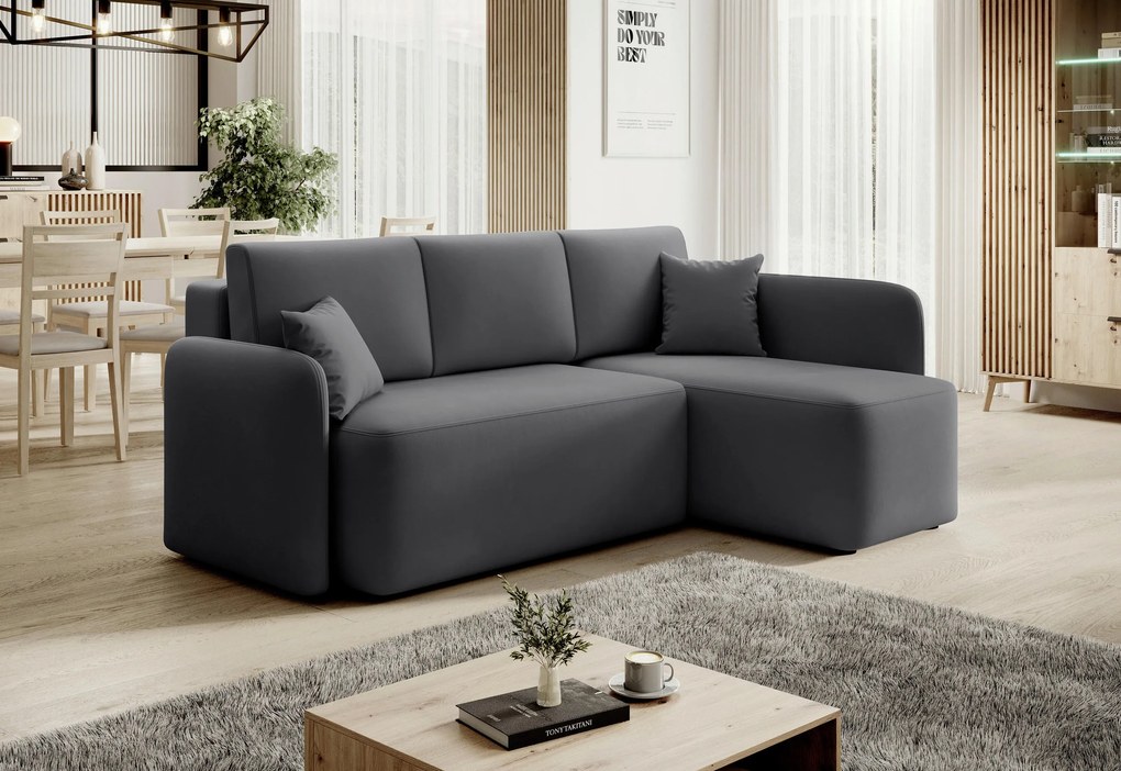 XXXLutz ROHOVÁ SEDAČKA, textil, šedá MID.YOU - Sedací soupravy - 00000L001608