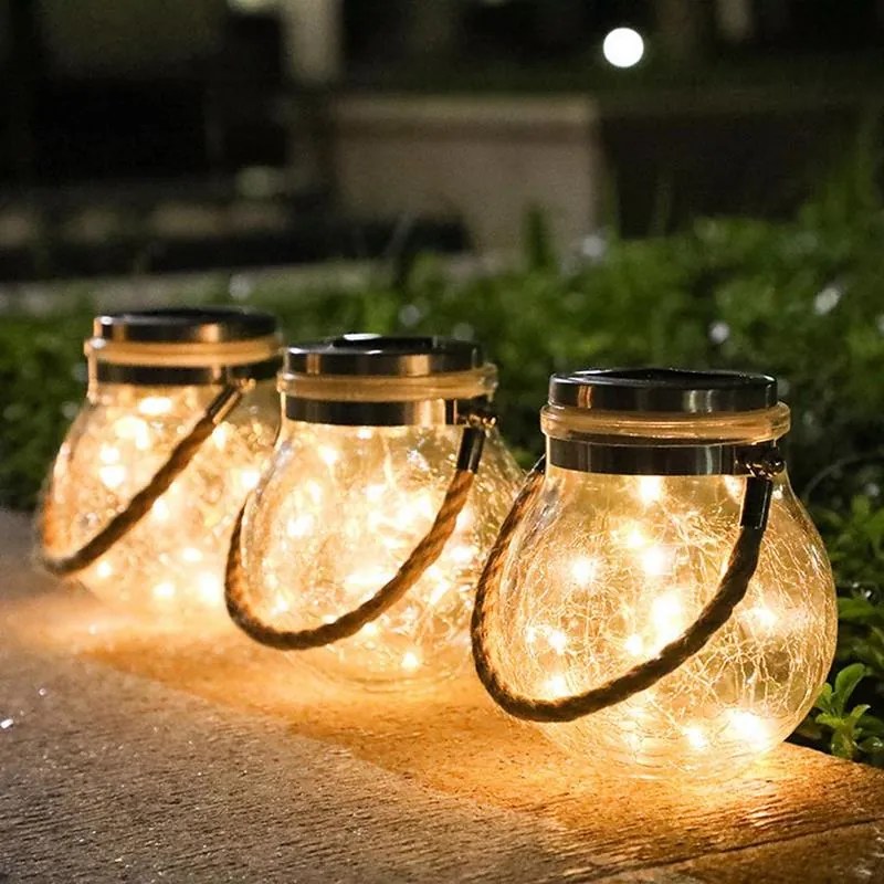 ACA Lighting LED Solární sklenička, 30 LED, IP44, 600mAh, teplá bílá
