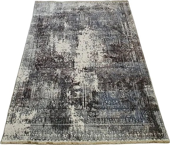HU Šedo-modrý orientální koberec Banco 10137-BLUE Rozměr: 60x110 cm