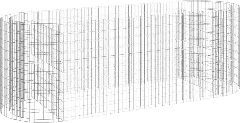 Gabionový vyvýšený záhon pozinkované železo 300 x 100 x 100 cm 152046
