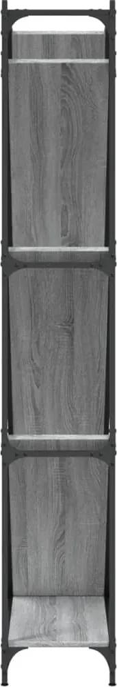 vidaXL Knihovna 79 x 30 x 180 cm kompozitní dřevo a kov [845434] Barva: Černá