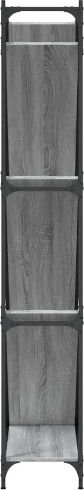 vidaXL Knihovna 79 x 30 x 180 cm kompozitní dřevo a kov [845434] Barva: dub sonoma