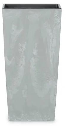 PROSPERPLAST Květináč - URBI SQUARE Beton Effect Rozměr: 23,8x23,8 cm, Barva: terakotová