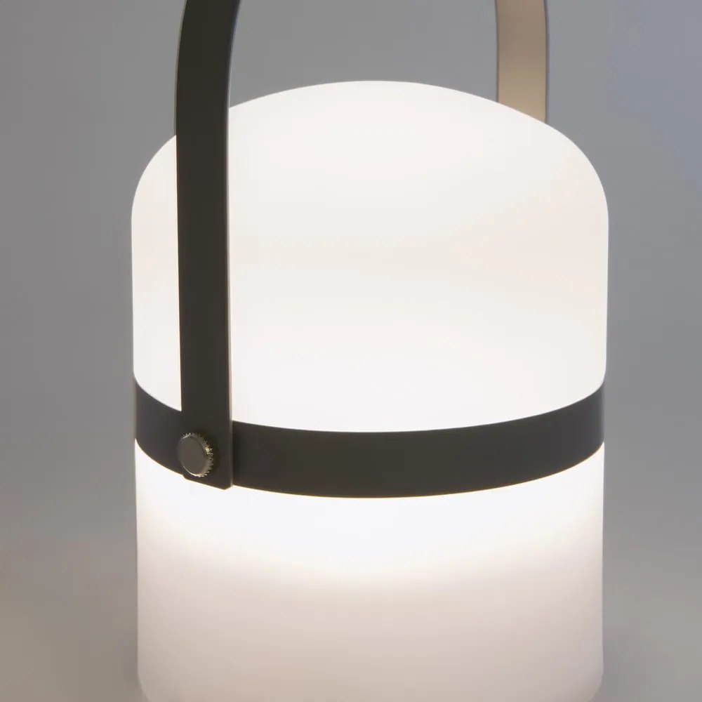 Šedá venkovní lampa Kave Home Janvir, výška 16 cm