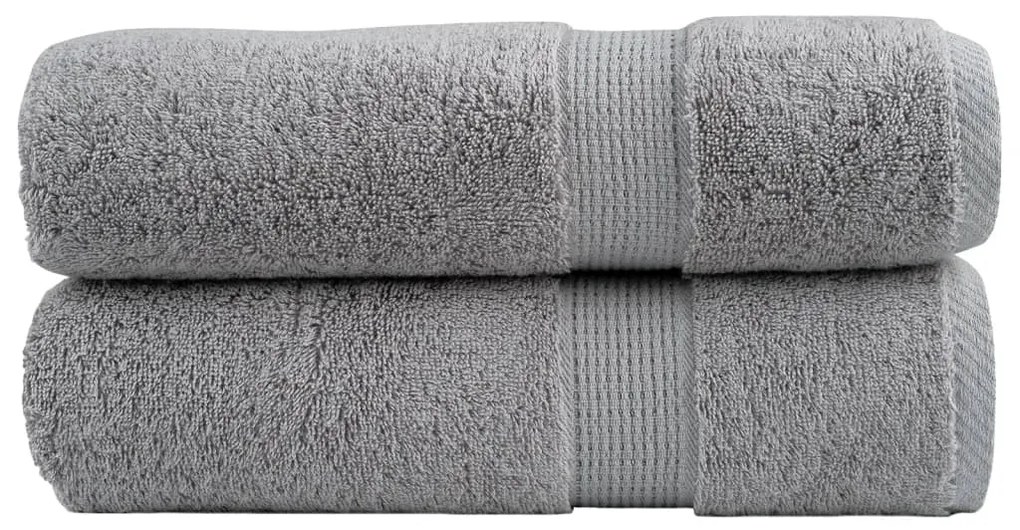 Prémiové osušky SOLUND 2 ks šedé 100x150 cm 600 g/m² 137311