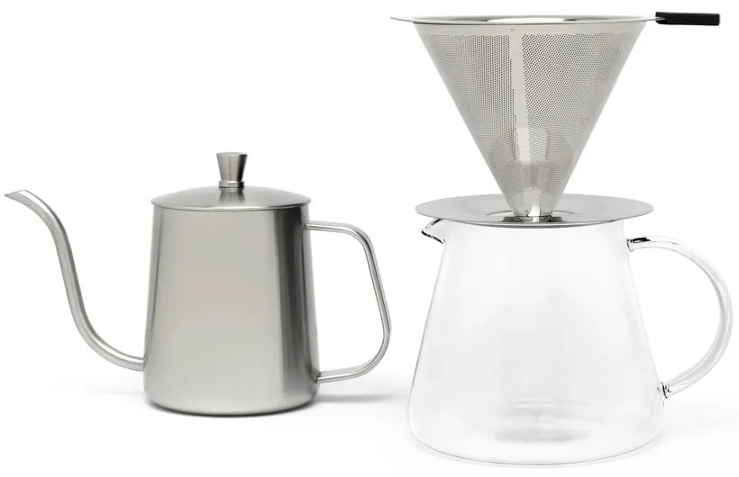 Set na překapávanou kávu z nerezové oceli ve stříbrné barvě 500 ml Slow Coffee – Leopold Vienna