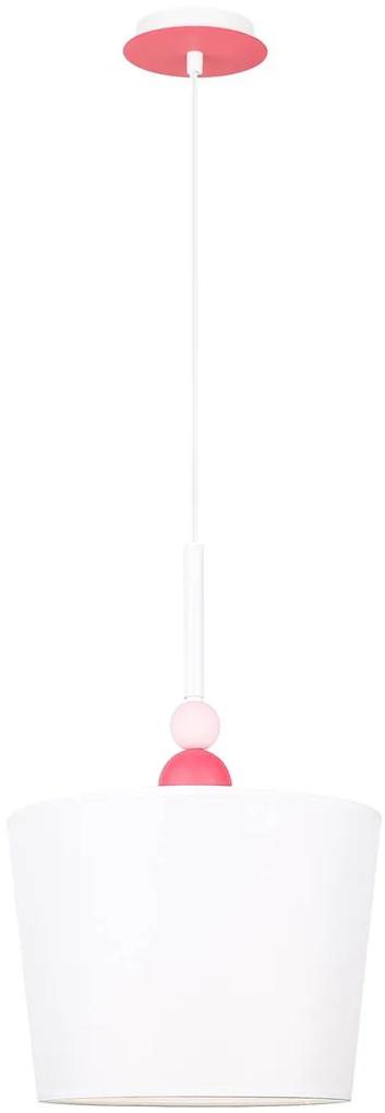 Závěsné dětské osvětlení BENITO, 1xE27, 60W, růžové Clx