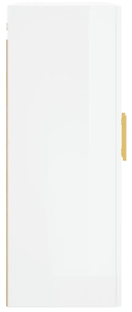 Nástěnné skříňky 2 ks bílé s vysokým leskem 69,5 x 34 x 90 cm,  3195613