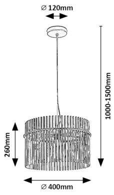 Rabalux 72261 - Lustr na lanku INESA 1xE27/40W/230V