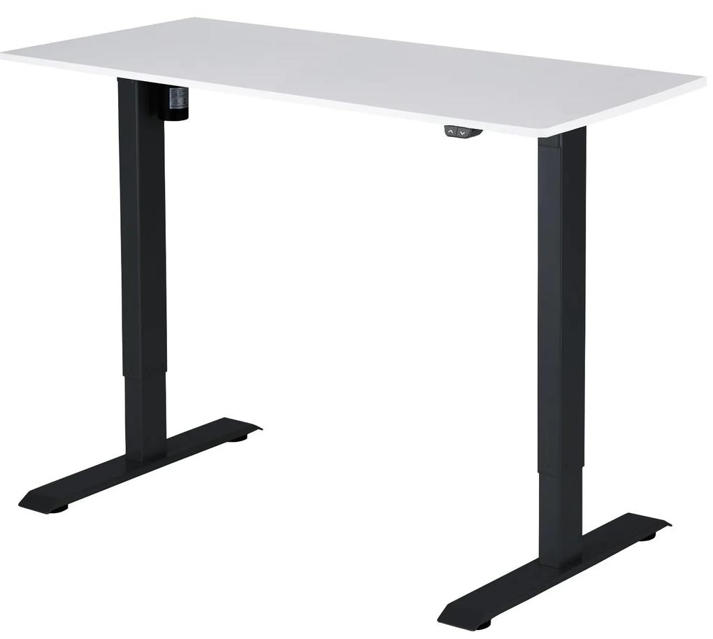 Polohovací stůl Liftor 2segmentové nohy černé,   deska 1180 x 600 x 18 mm bílá
