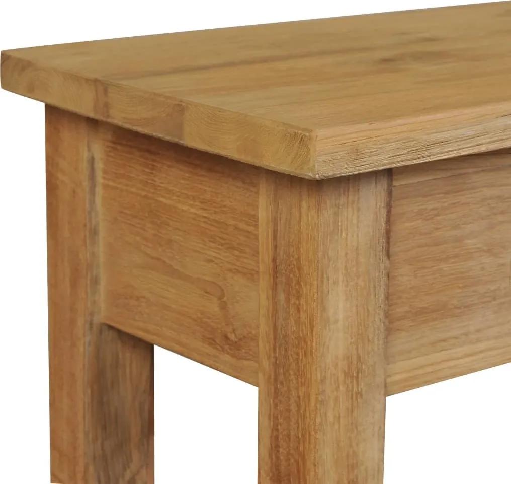 vidaXL Konzolový stolek masivní teak 120 x 30 x 80 cm [244482]
