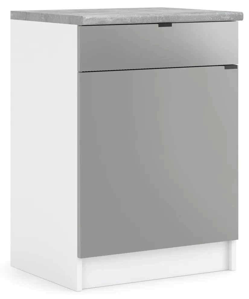 Kuchyňská skříňka spodní 60 cm - LAM D60 1D1SZ - Dvířka LETTY